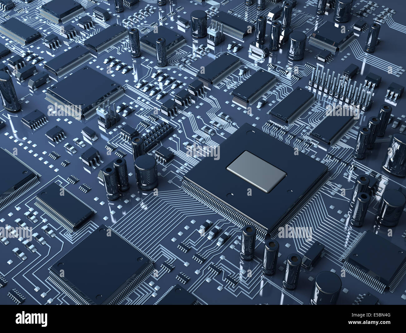 Fantasy circuit board or motherboard or mainboard. technology 3d ...