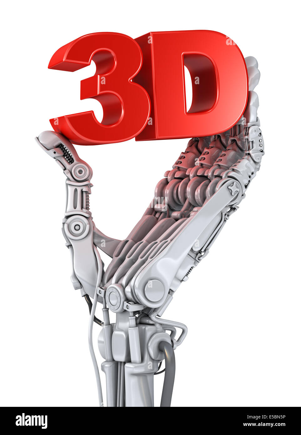 Robot with word 3d. New technology for TV or Printing Stock Photo - Alamy
