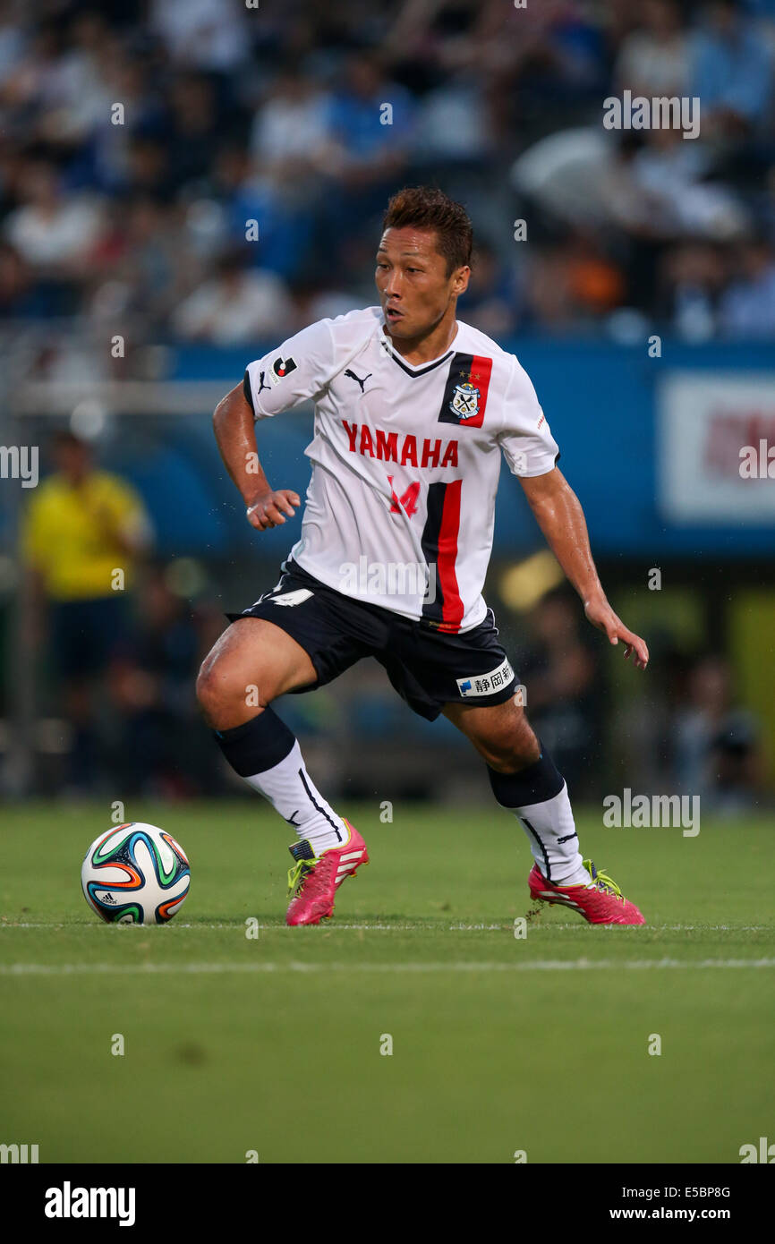 NHK Spring Mitsuzawa Football Stadium, Kanagawa, Japan. 26th July, 2014. Yoshiro Abe (Jubilo ...