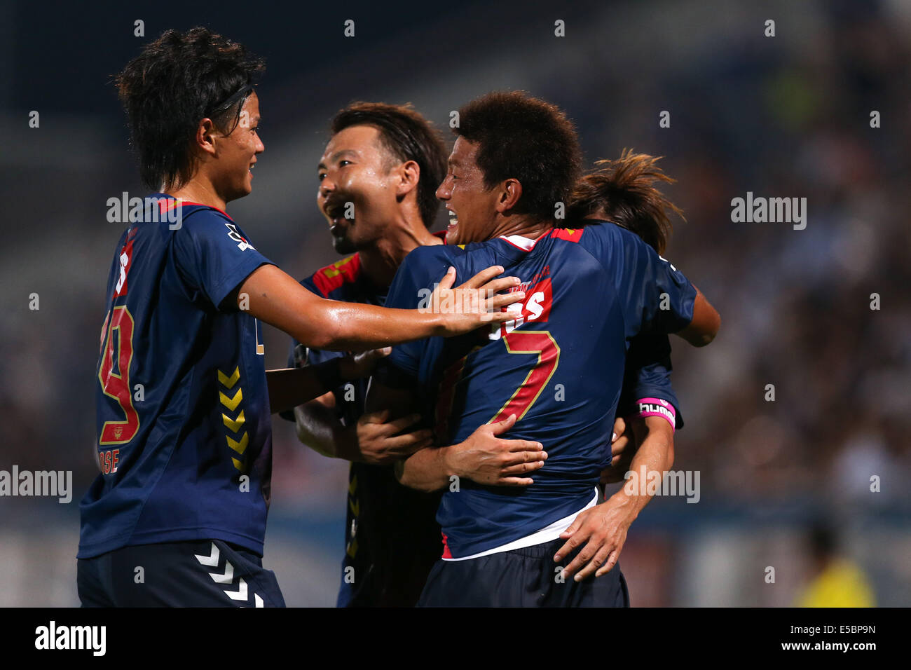 NHK Spring Mitsuzawa Football Stadium, Kanagawa, Japan. 26th July, 2014. FC/Yokohama FC team ...