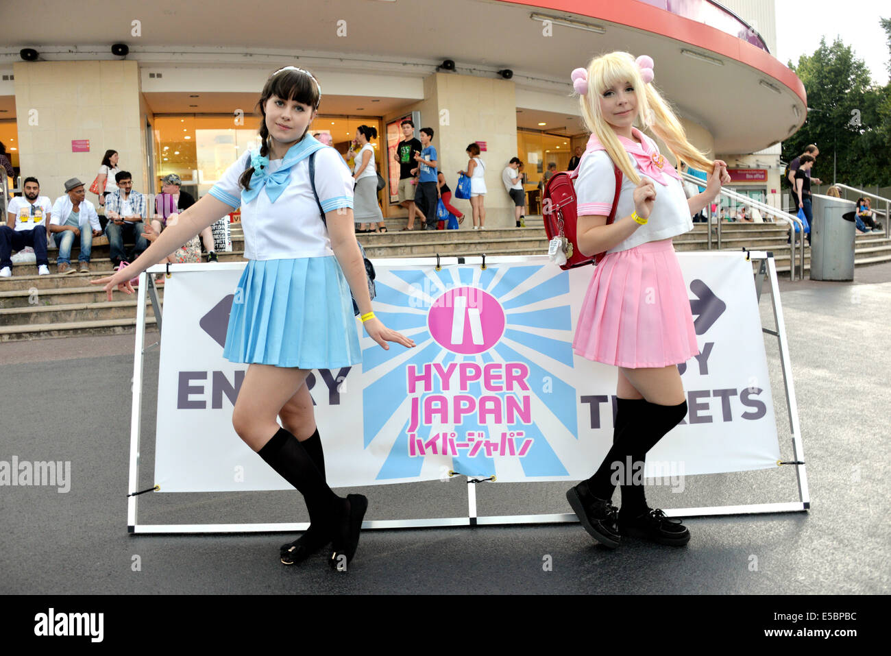 London, UK. 26th July, 2014. The Wish Sisters attends the Hyper Japan ...