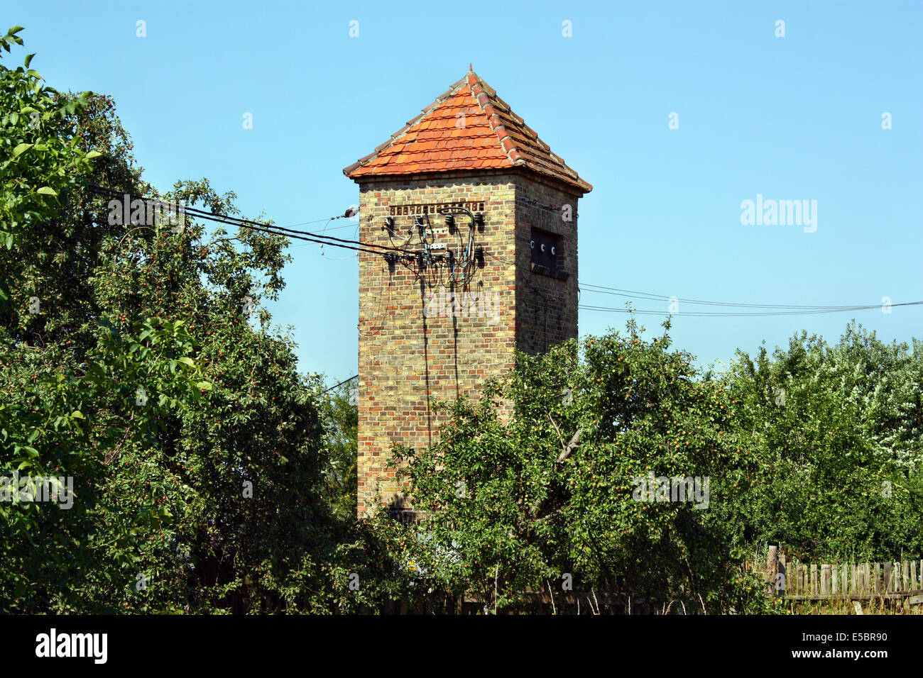 Old rural electric transformer station Stock Photo - Alamy