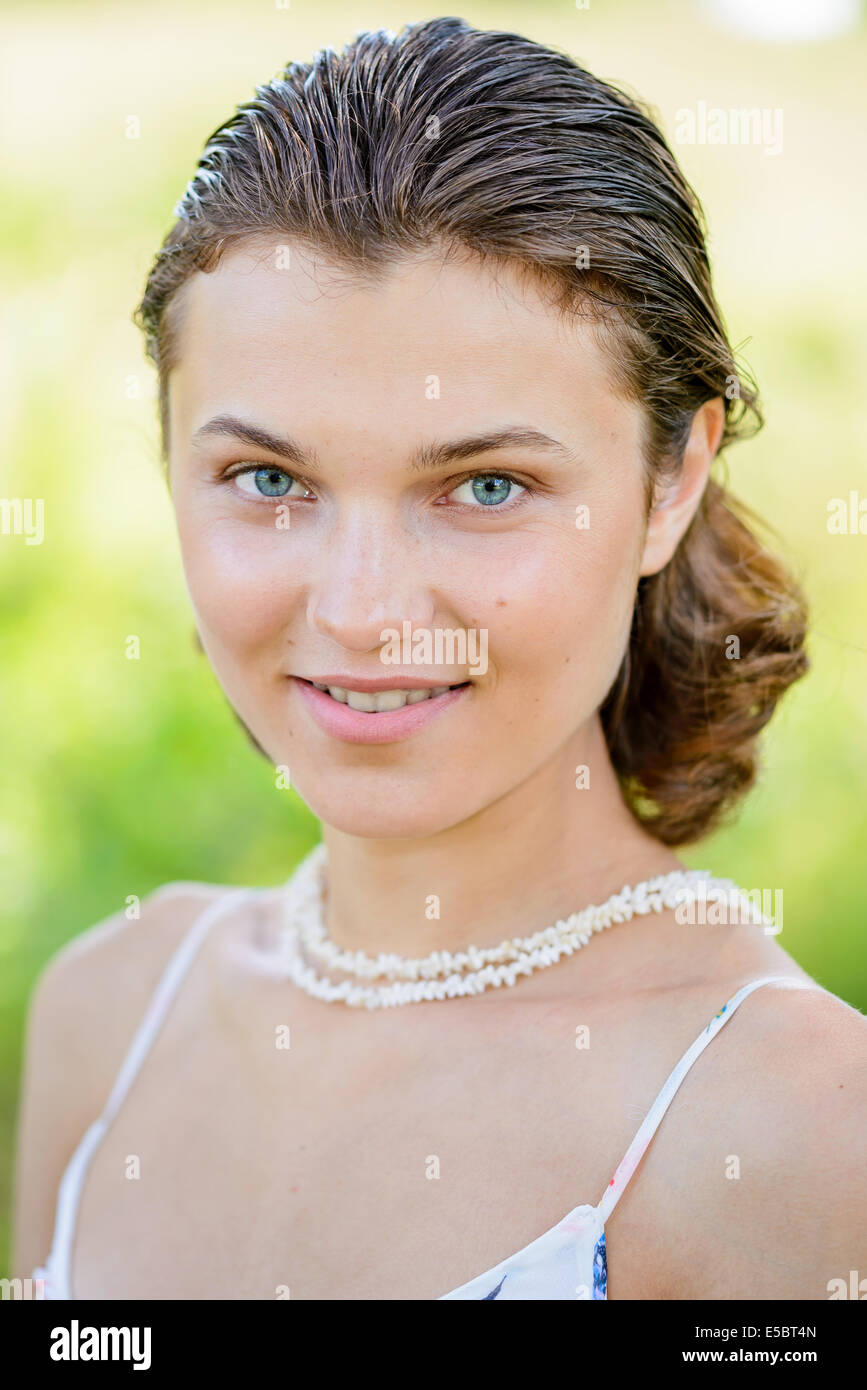 Beauty smile summer model hi-res stock photography and images - Alamy