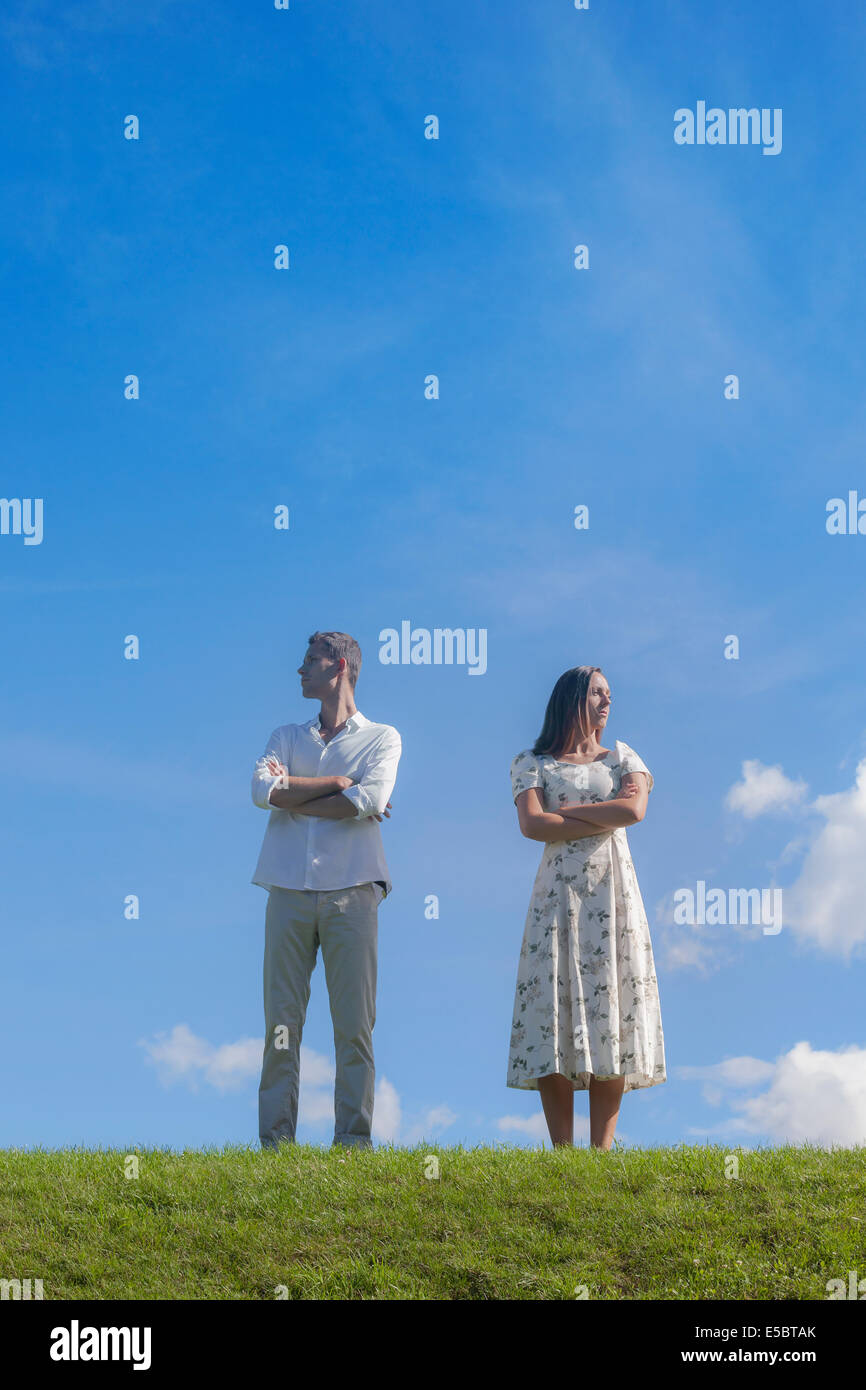 Couple conflict outdoors woman hi-res stock photography and images - Alamy