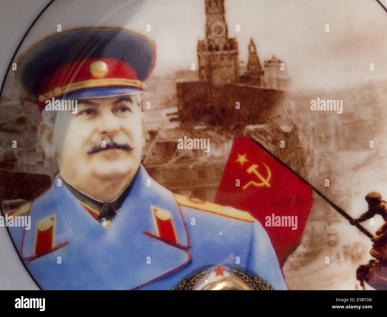 July 26, 2014 - Stalin's portrait on plates in souverir store in ...