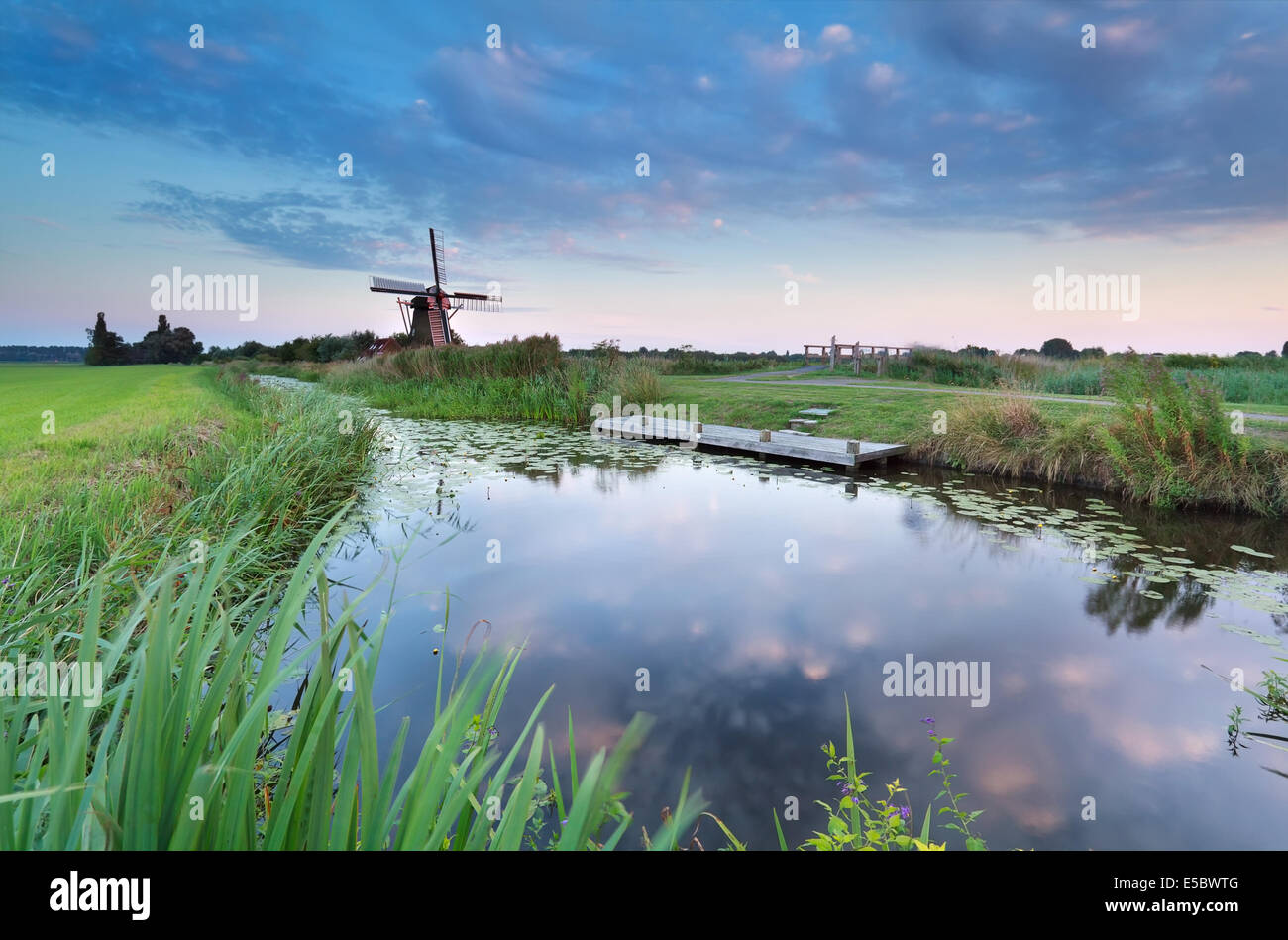 Windmill river hi-res stock photography and images - Alamy