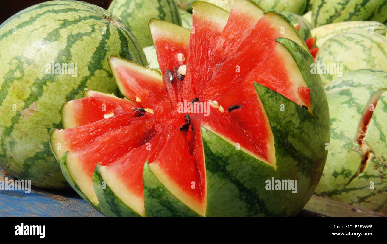 Red melon hi-res stock photography and images - Alamy