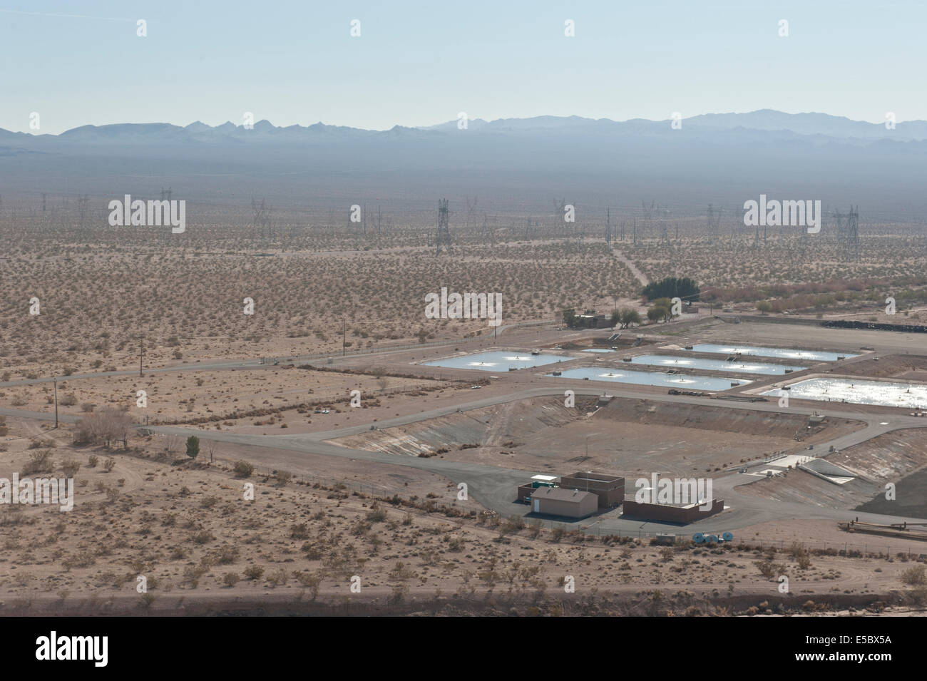 A dry desert view on a sunny day from a helicopter Stock Photo - Alamy