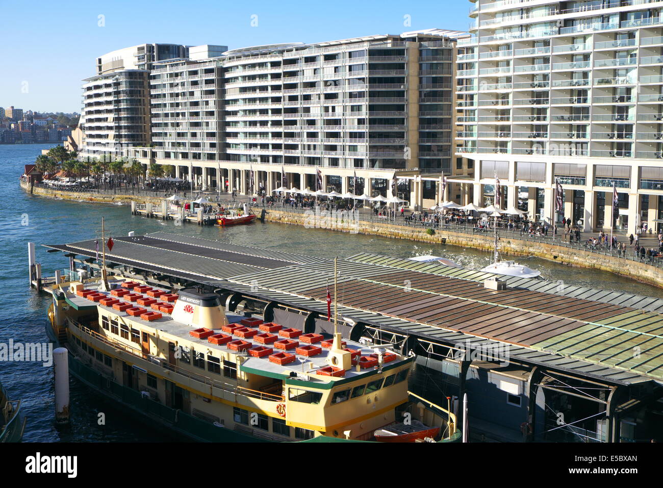 Sydney's circular quay ferry terminal and waterfront apartments,sydney ...