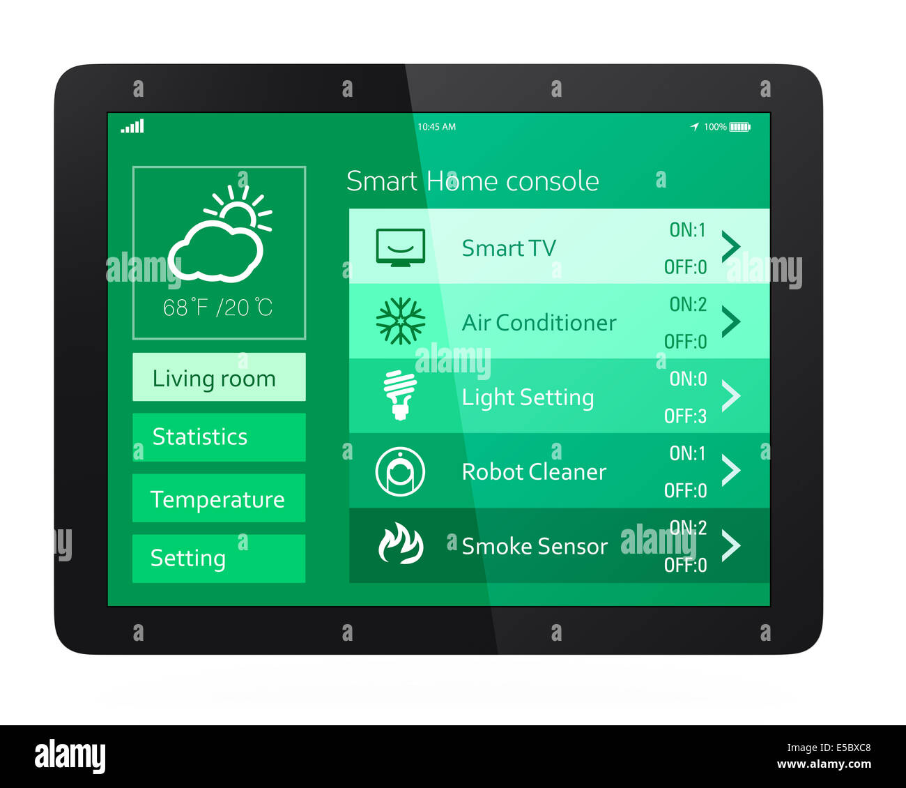 Tablet smart home app Cut Out Stock Images & Pictures - Alamy