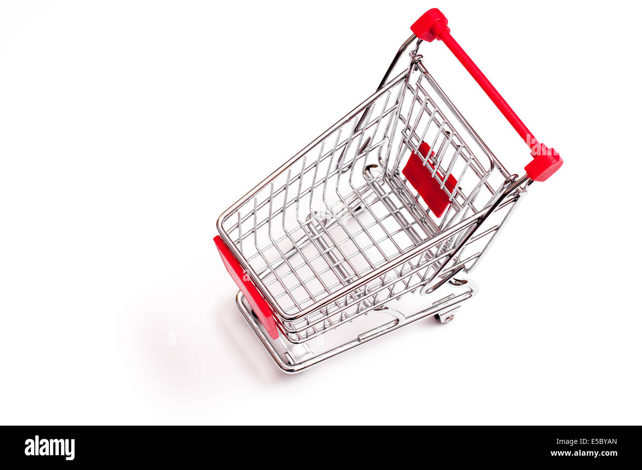 Trolley from above on a white background Stock Photo - Alamy
