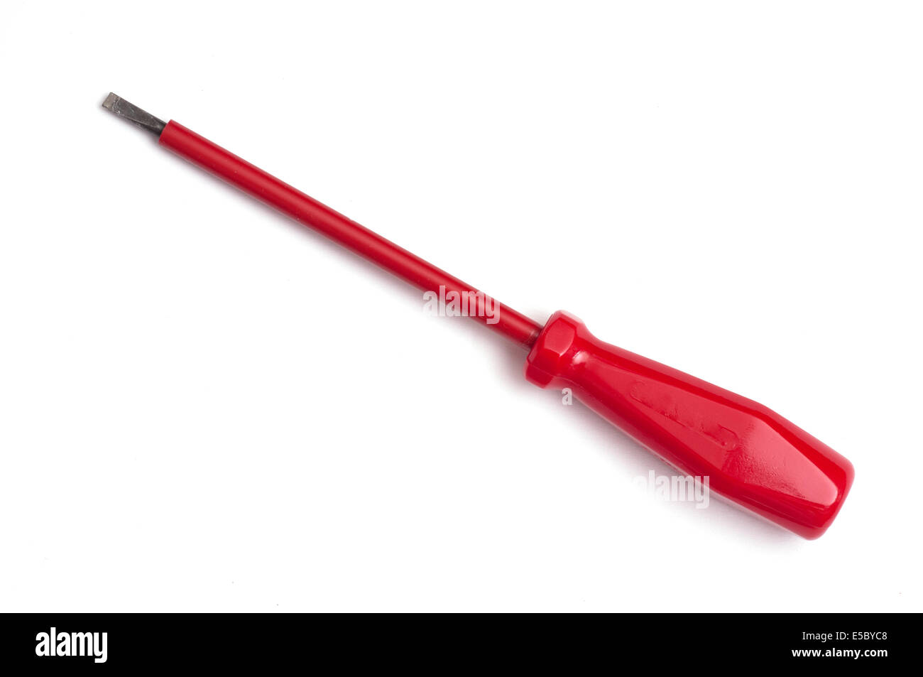 Red isolated screwdriver on a white background Stock Photo - Alamy