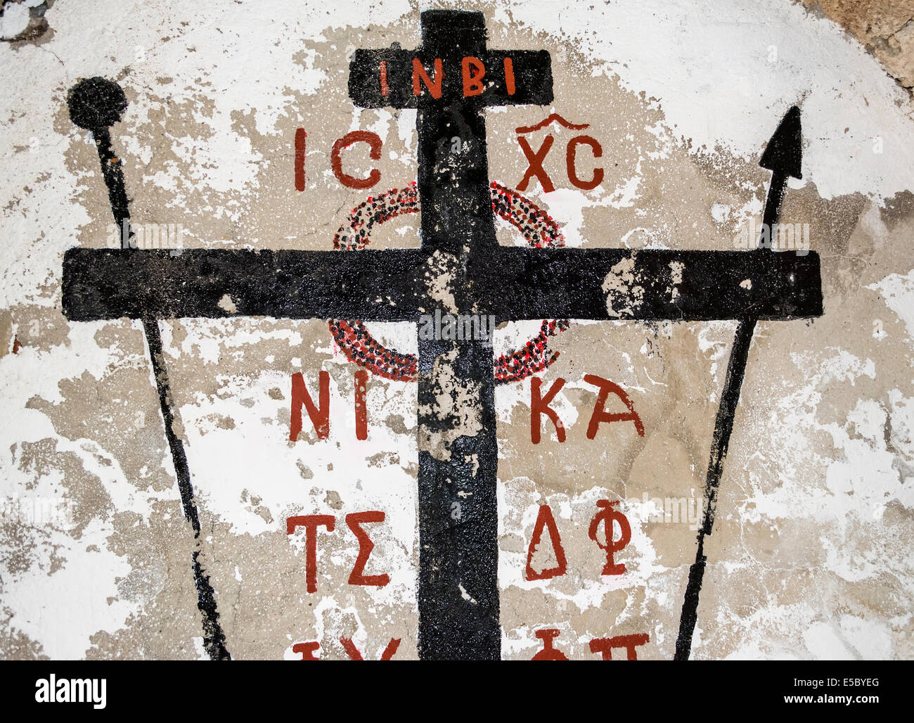 Graffiti religious cross christianity hi-res stock photography and ...