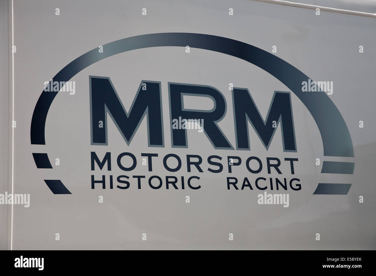 MRM motorsport Historic racing sign at Silverstone Classic Car event ...