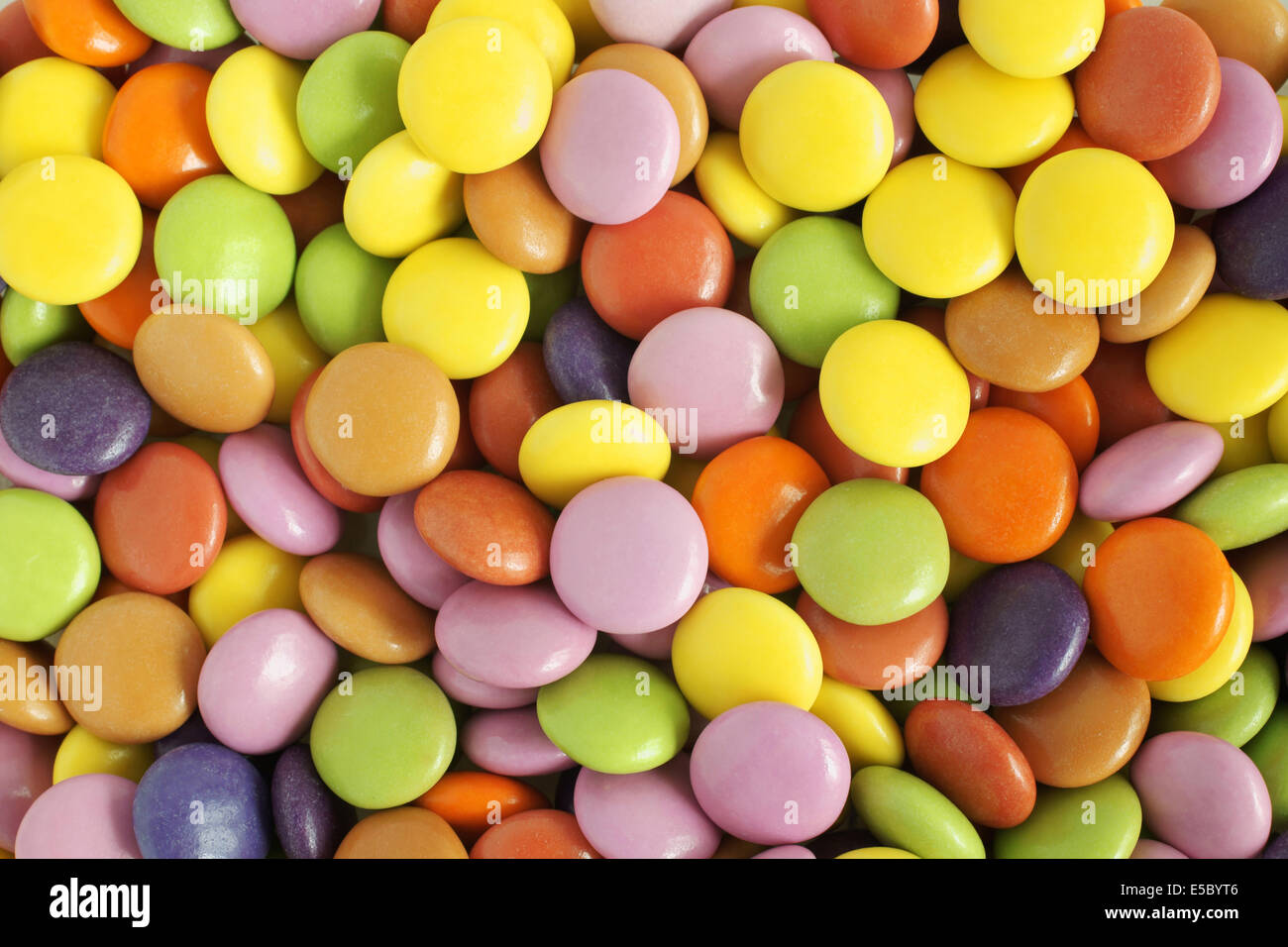 Smarties crisp sugar shell coated chocolate beans or sweets Stock Photo ...