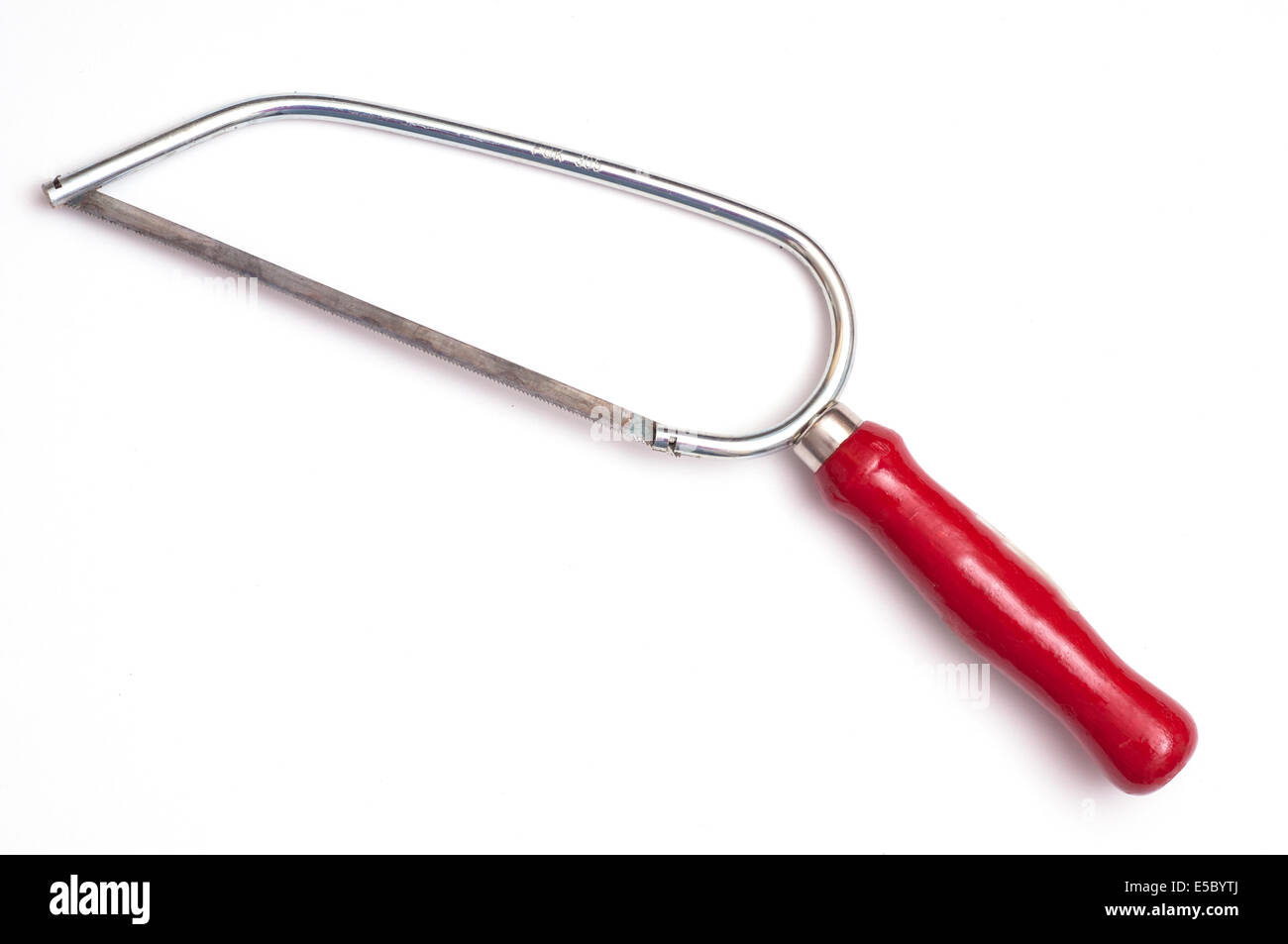 Little hacksaw with red wooden handle Stock Photo - Alamy