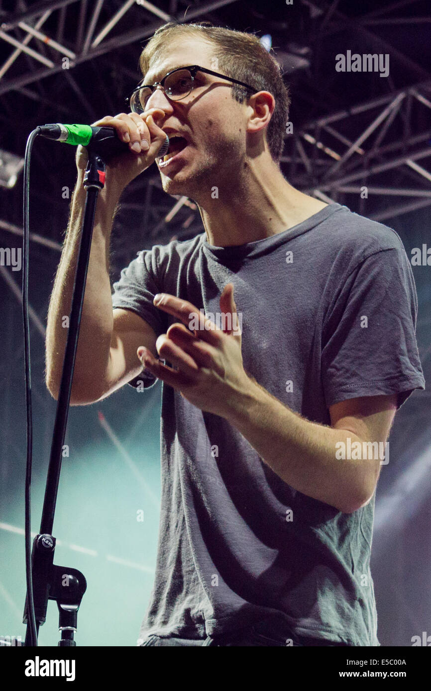 Turin, Italy. 26th July, 2014. I Cani, the musical project of roman ...