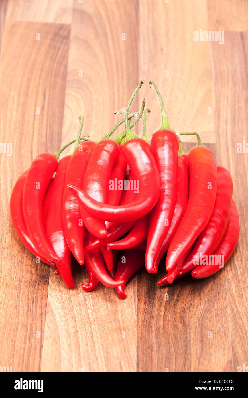 close up of fresh red chili peppers Stock Photo - Alamy