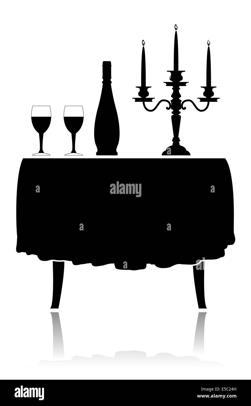 Restaurant romantic interior Cut Out Stock Images & Pictures - Alamy