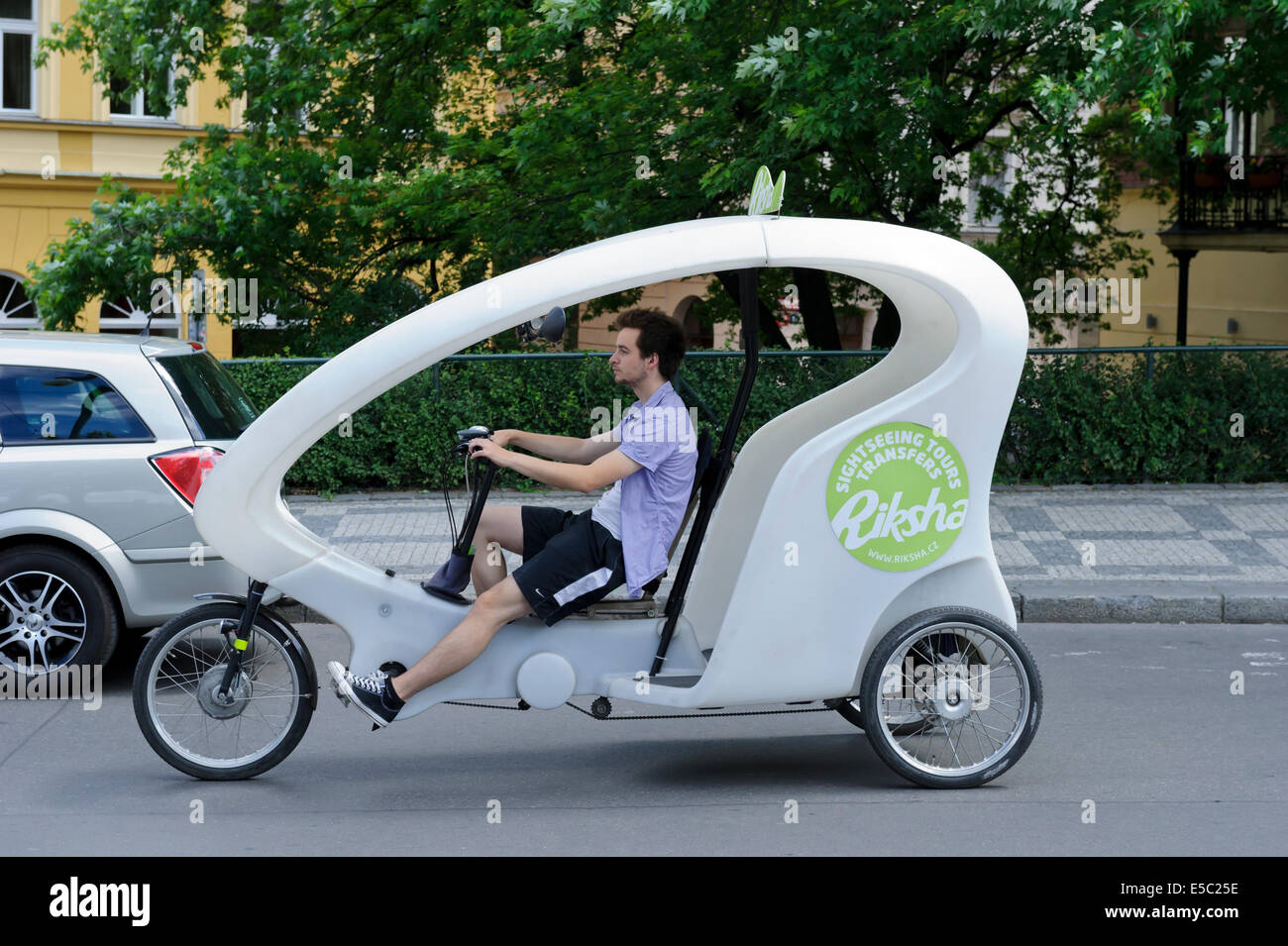 A modern rickshaw in Prague, Czech Republic Stock Photo - Alamy