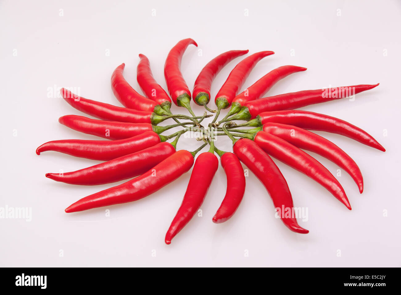A circle of red chili Stock Photo - Alamy