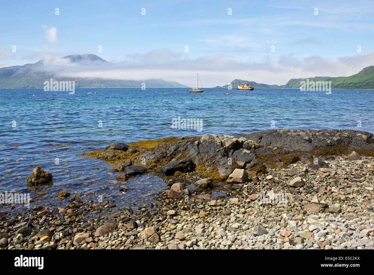 Loch Nevis with North Morar visible from Inverie Stock Photo - Alamy