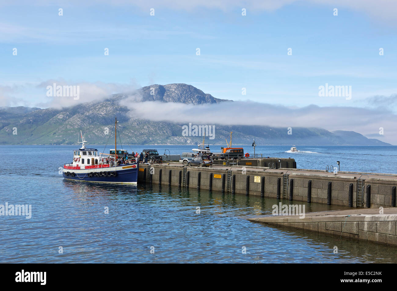 Inverie pier, MV Western Isles ferry, Loch Nevis and North Morar beyond ...