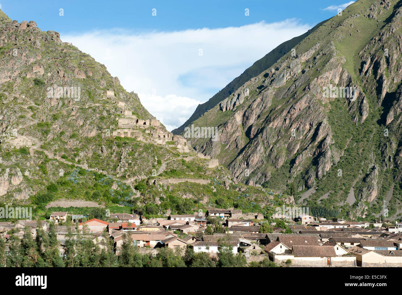 A view of the Peruvian mountain view near the Urubamba Province Stock ...