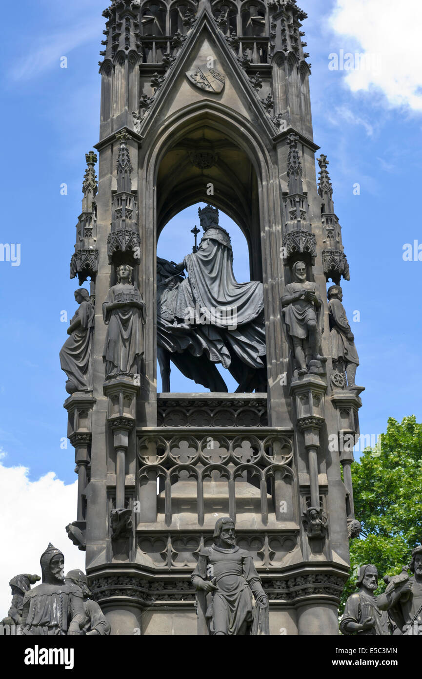 A Gothic style monument to Emperor Franz I, Prague, Czech Republic ...