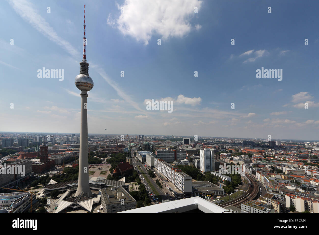 Fernsehturm (TV tower) at Alexanderplatz, Berlin, Germany Stock Photo ...