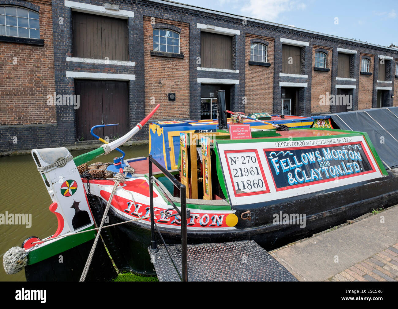 Old narrowboat Ilkeston on display at the National Waterways Museum at ...