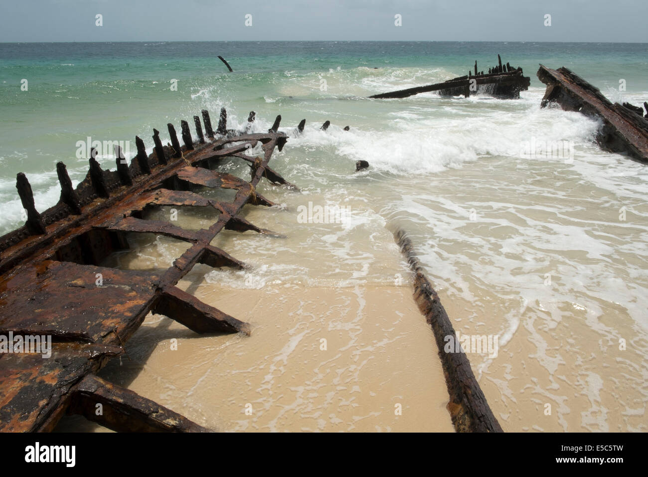 Bulwer Wrecks, Moreton Island Stock Photo - Alamy