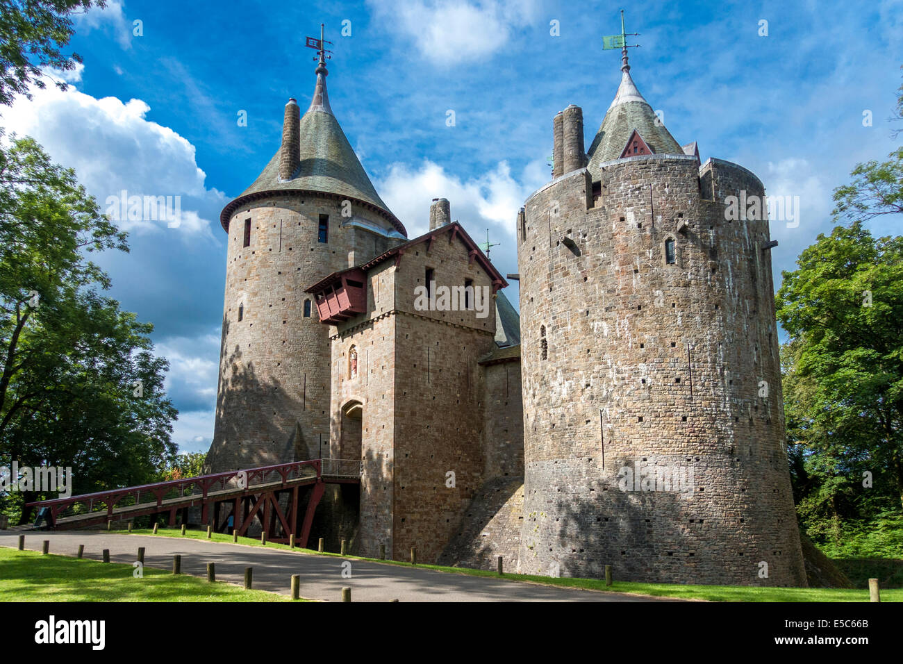Castell Coch or Red Castle, Victorian folly designed by William Burges ...