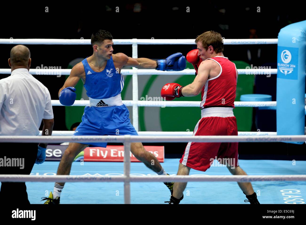 Glasgow, UK. 27th July, 2014. Commonwealth Games day 4. Boxing - Men’s ...