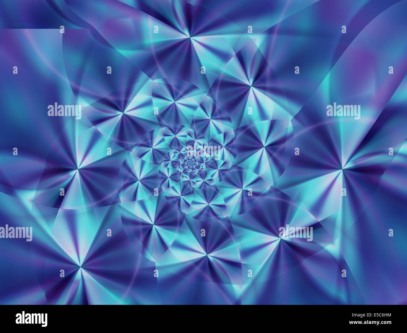 Purple Turquoise Abstract Digital Art Fractal Spiral Background Stock ...