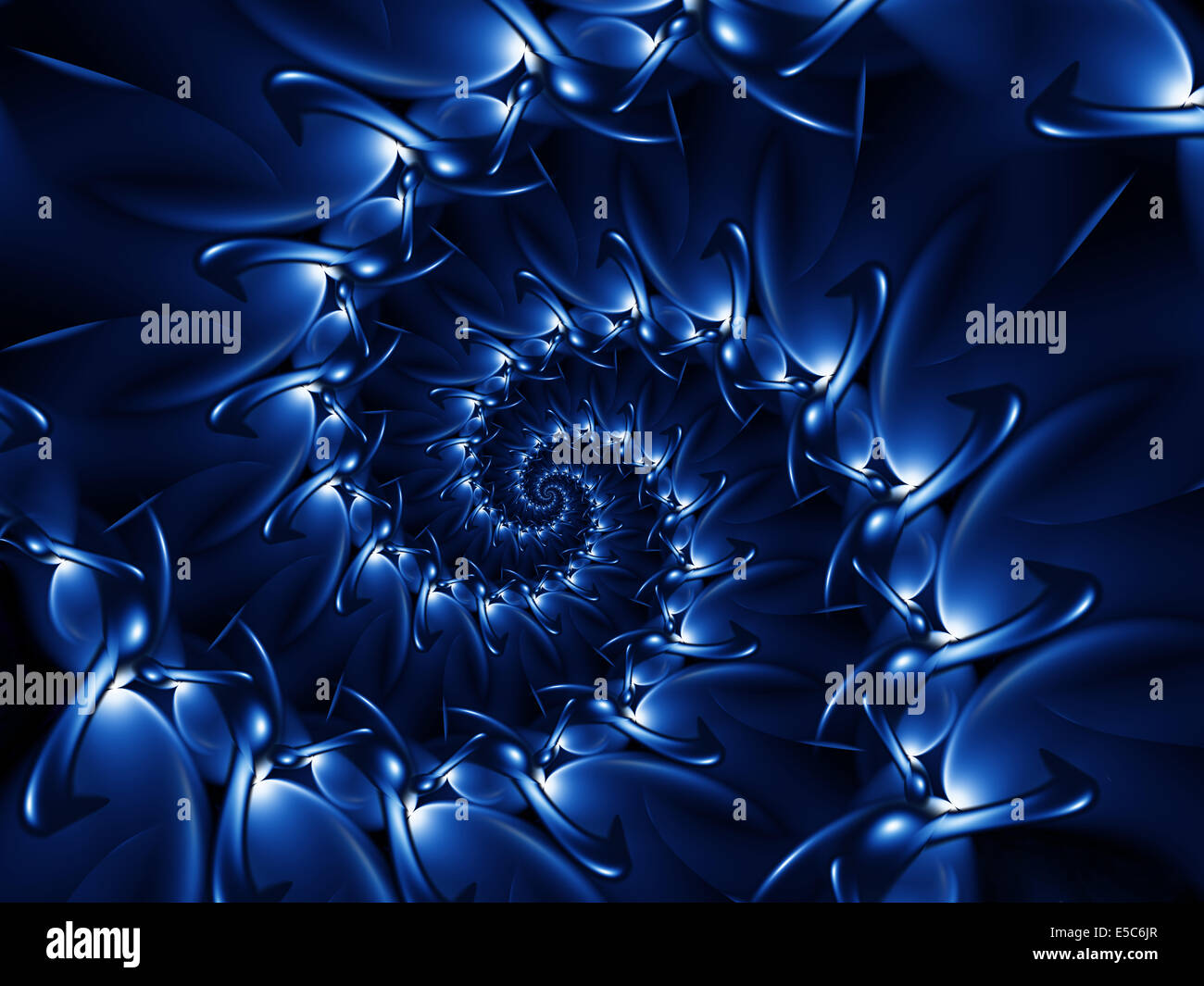 Digital Blue Spiral Art Background Stock Photo - Alamy