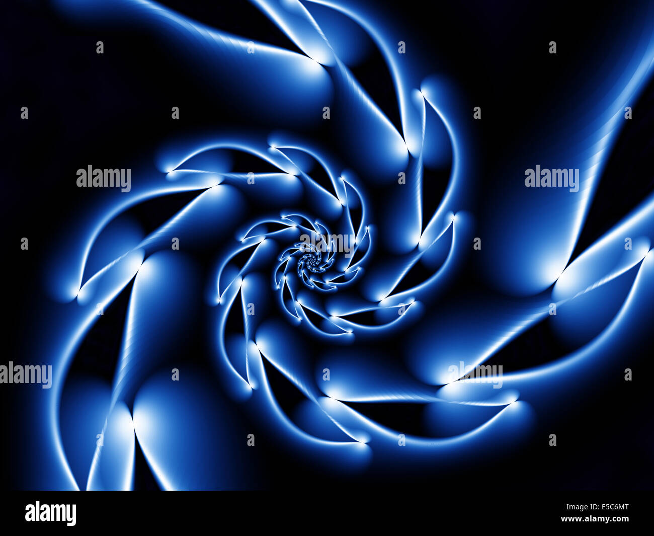 Digital Blue Spiral Art Background Stock Photo - Alamy