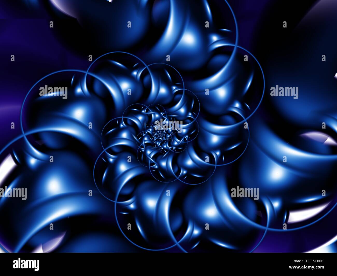 Digital Blue Spiral Art Background Stock Photo - Alamy