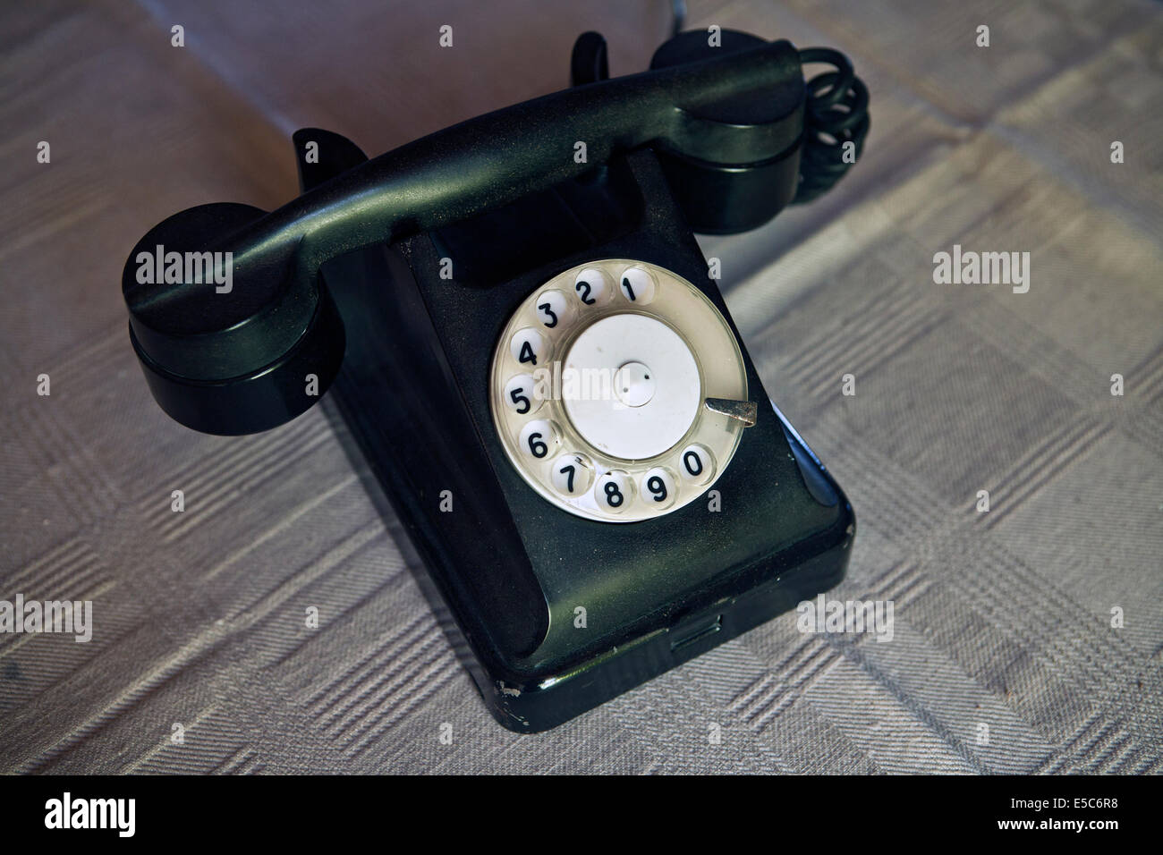 Old classic telephone in closeup Stock Photo - Alamy