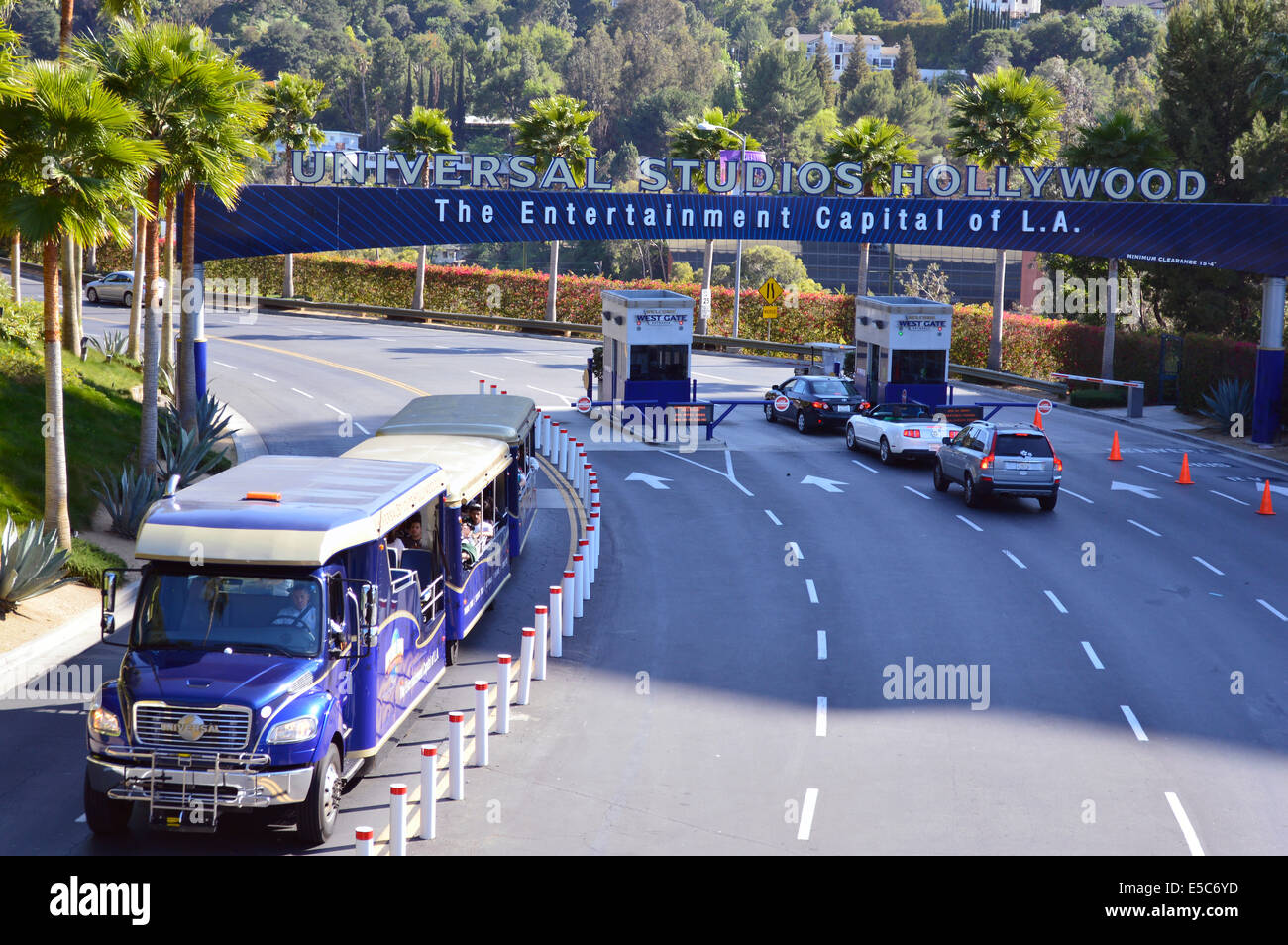 The The Free bus to Universal Studios in Los Angeles, California Stock ...