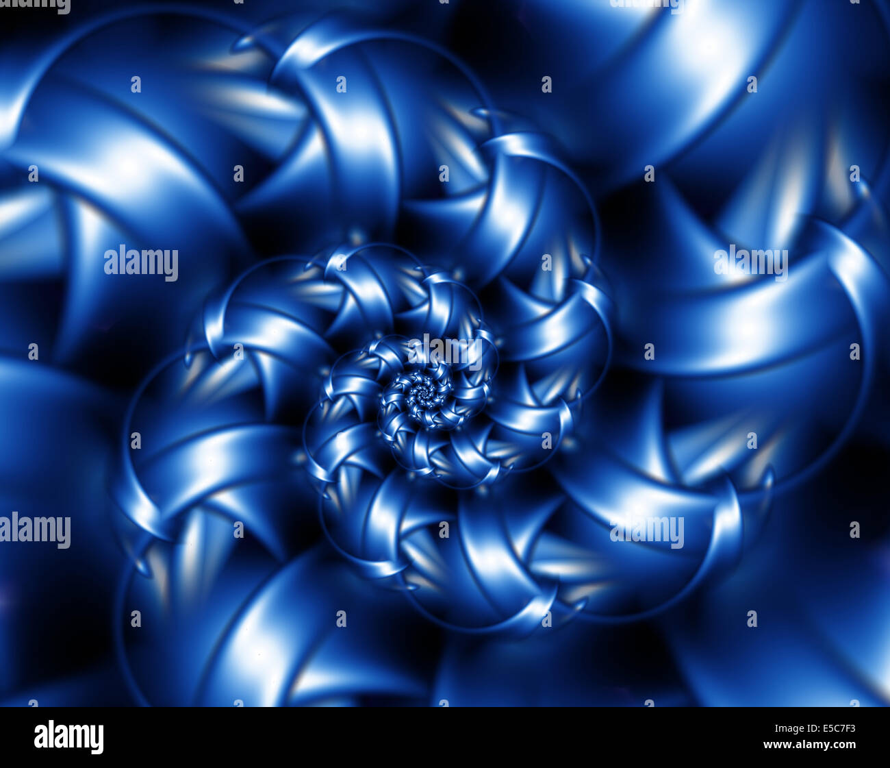 Digital Blue Spiral Art Background Stock Photo - Alamy