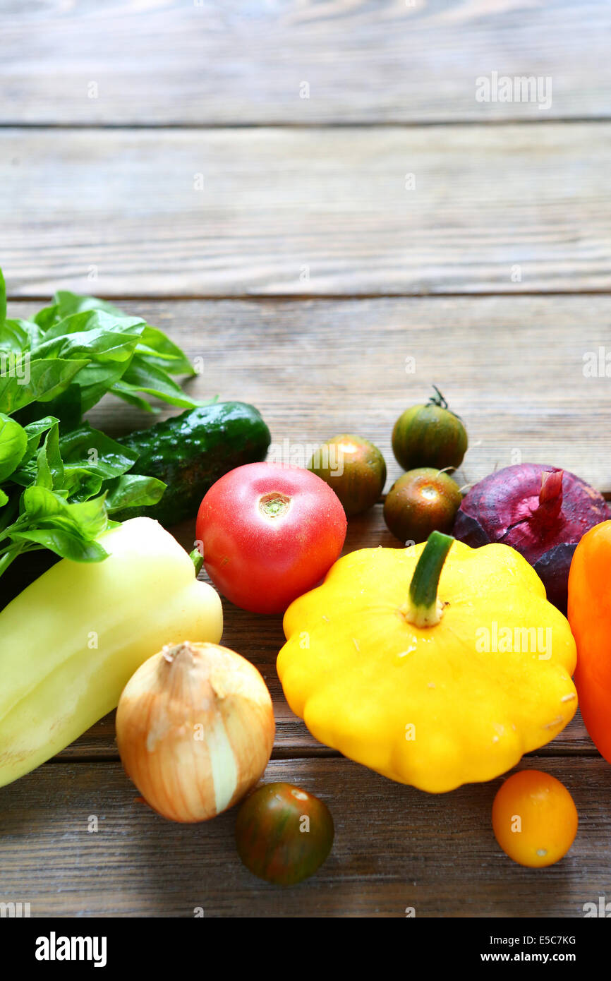 background with fresh vegetables, food closeup Stock Photo - Alamy