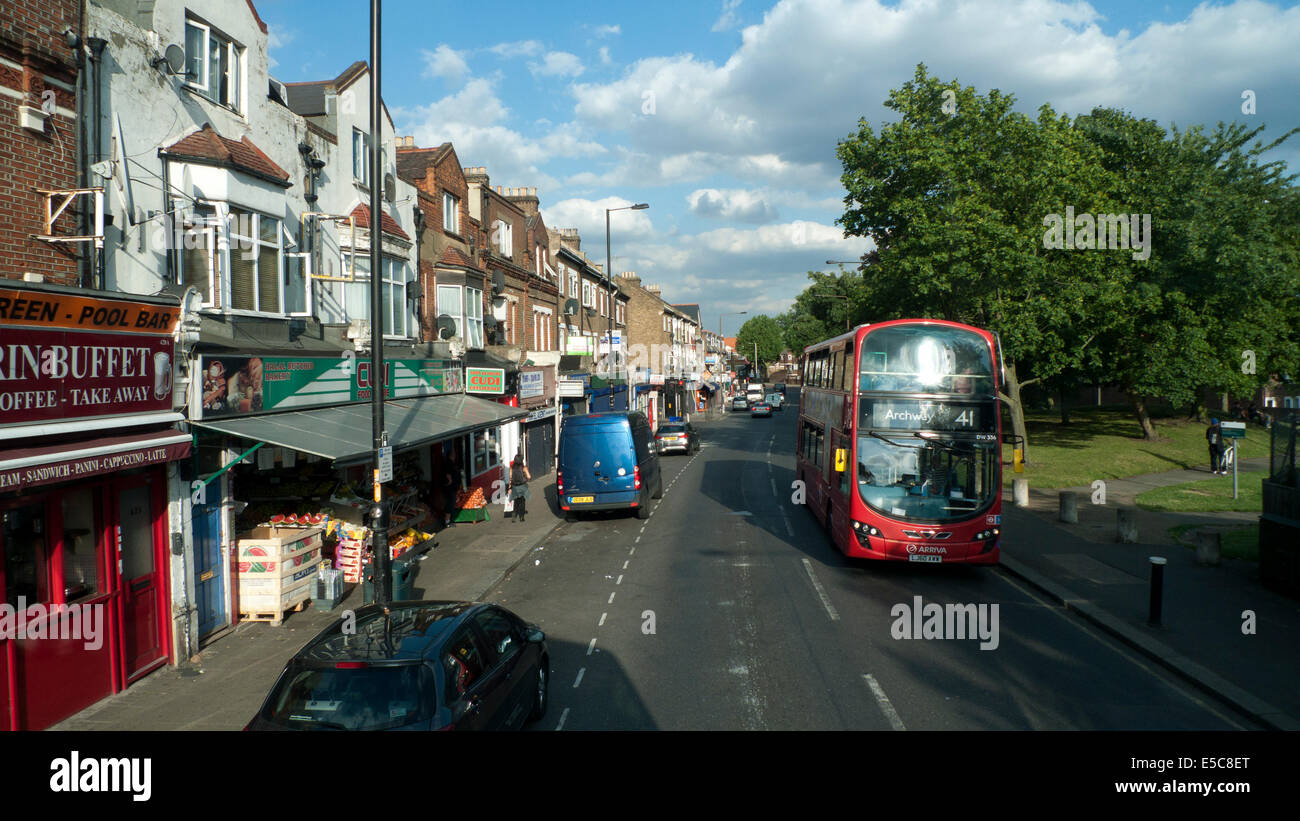 A view of 41 bus on West Green Road, Seven Sisters in the Borough of ...