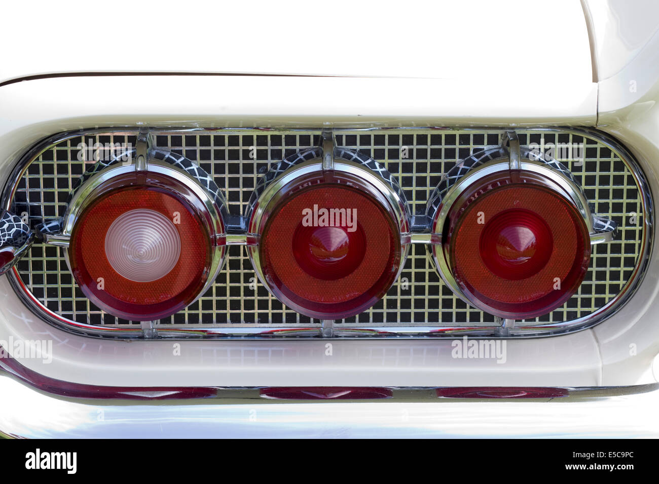 Rear lights close up image on old vintage car Stock Photo - Alamy