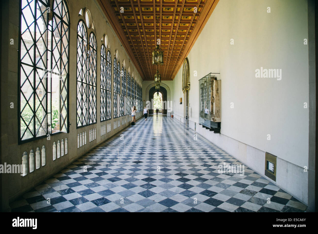 Corridor in old building Stock Photo - Alamy