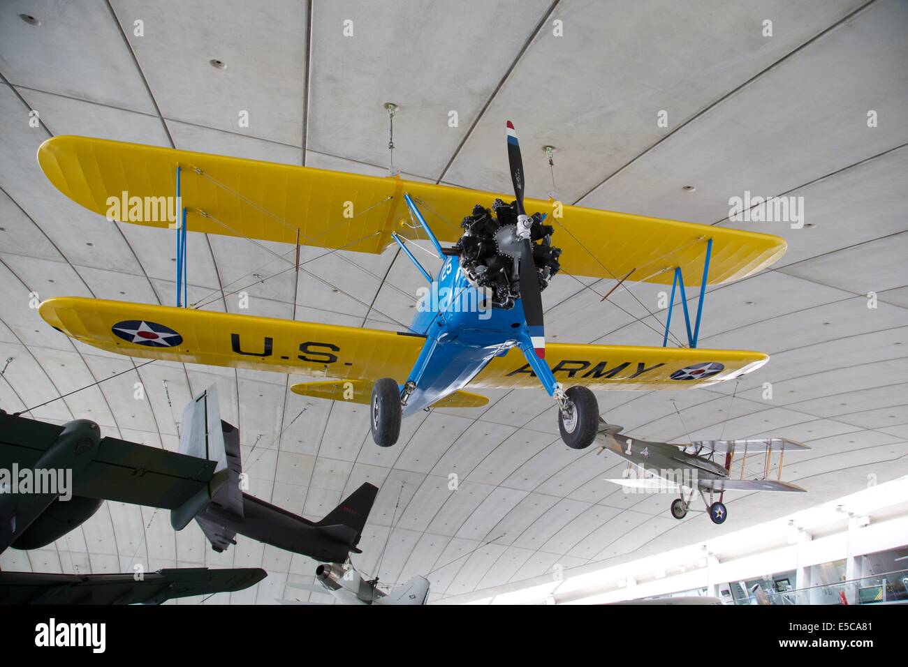 Stearman biplane at American War Museum Duxford Stock Photo - Alamy