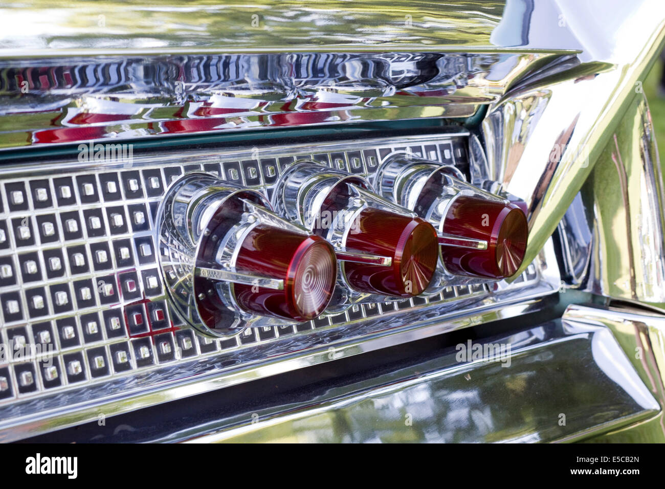 Rear lights close up image on old vintage car Stock Photo - Alamy