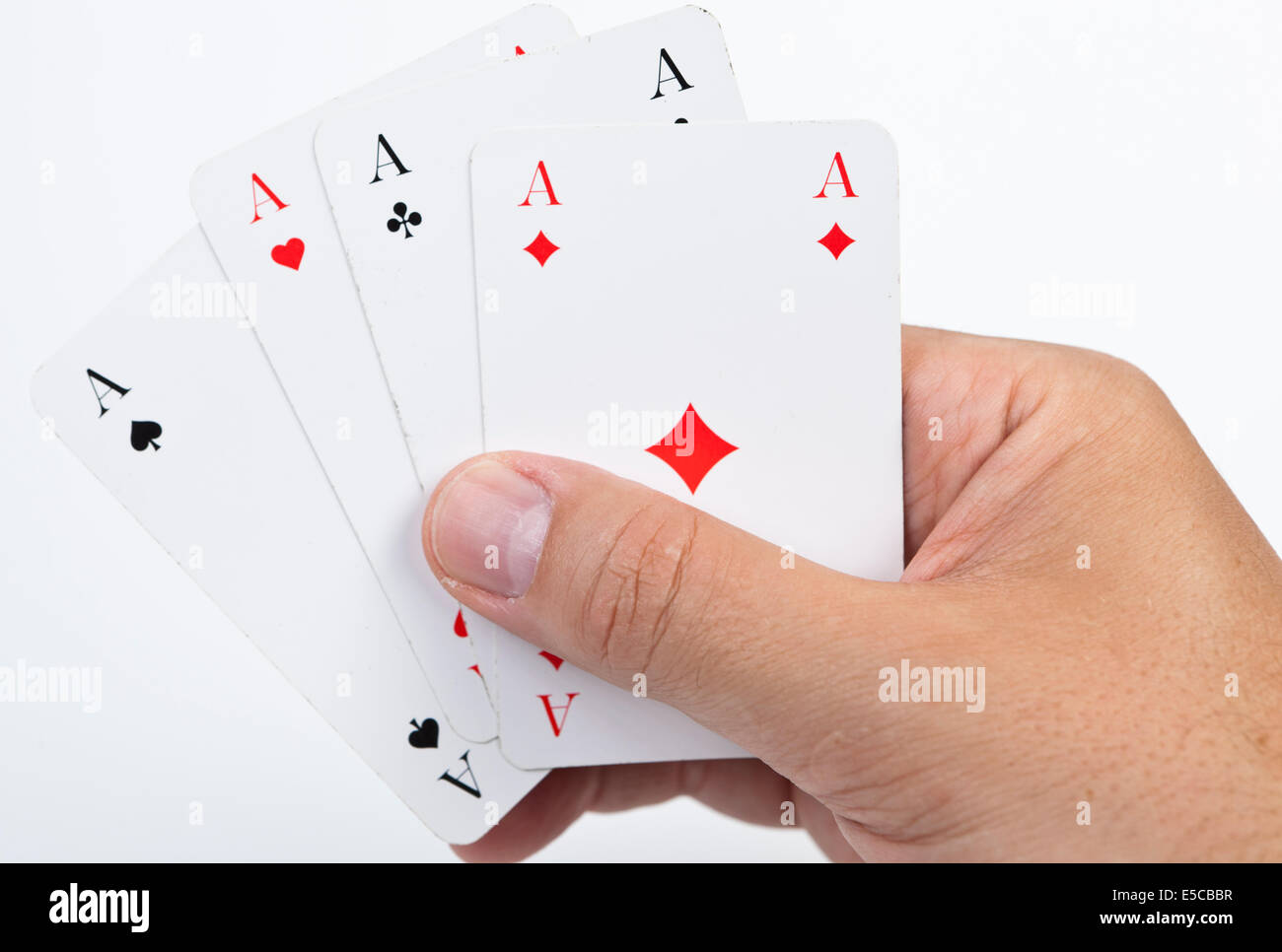Holding all the aces Stock Photo - Alamy