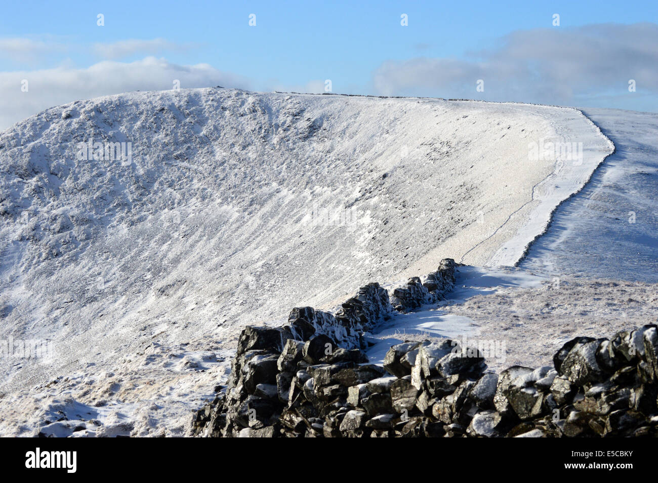The Scottish Mountain Benyellary on the S/W Ridge of Merrick in Winter ...