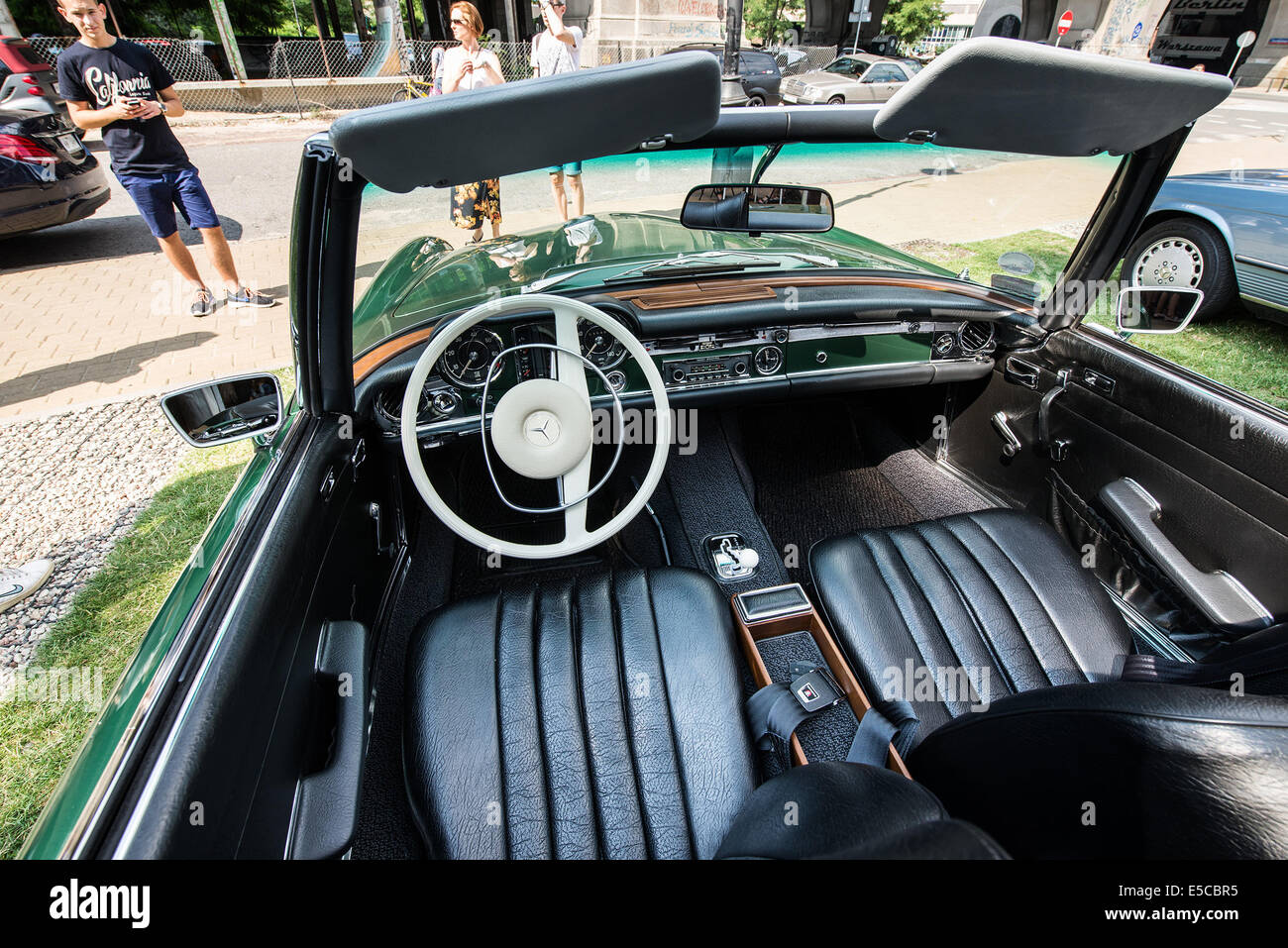 Warsaw, Poland. 27th July, 2014. Interior of Mercedes-Benz W113 280 SL ...